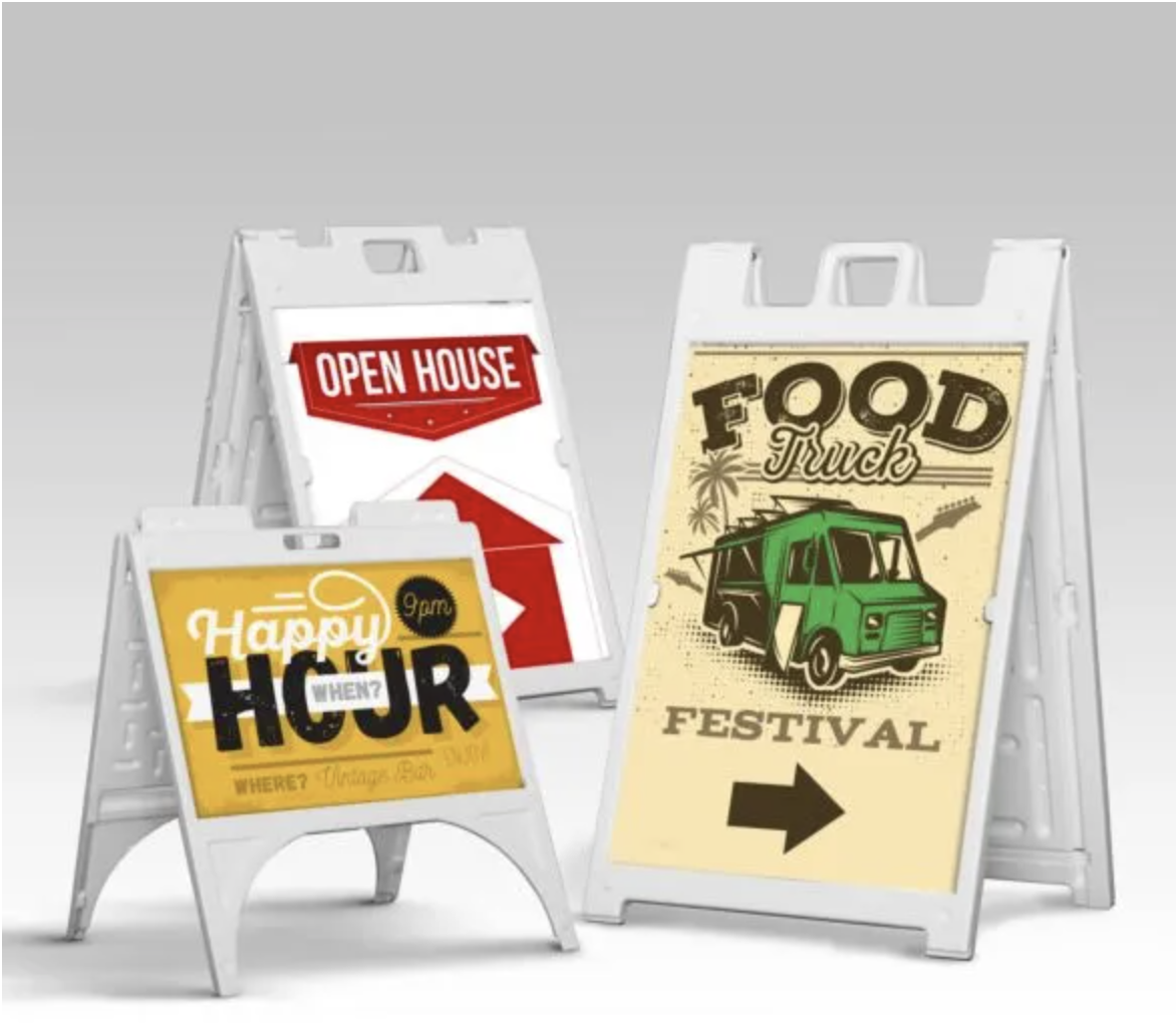 Sidewalk Signs - Sasso Print "A Better Way To Print"